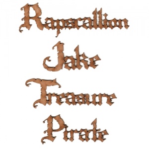 Custom Words in Rapscallion Font up to 12 Letters - choice of size